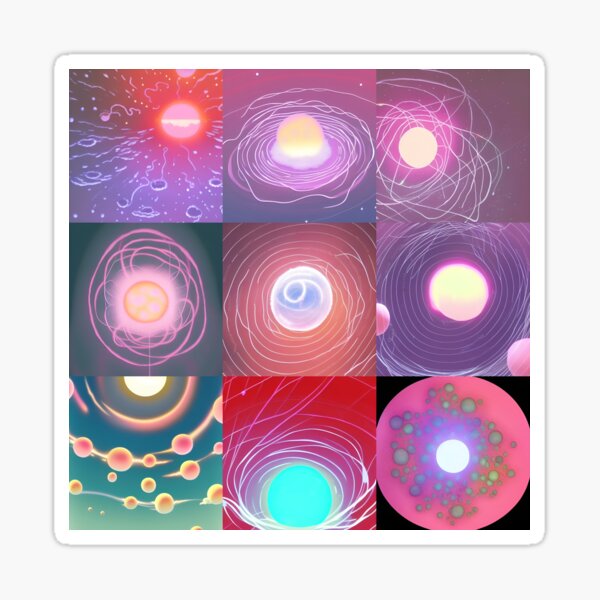 "Space Orbs 8x9" Sticker for Sale by GGG-AI | Redbubble