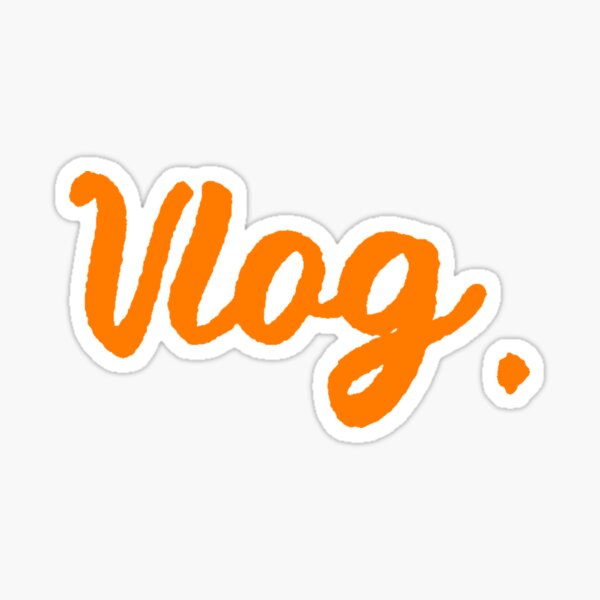 "Vlog." Sticker for Sale by agnemarc | Redbubble