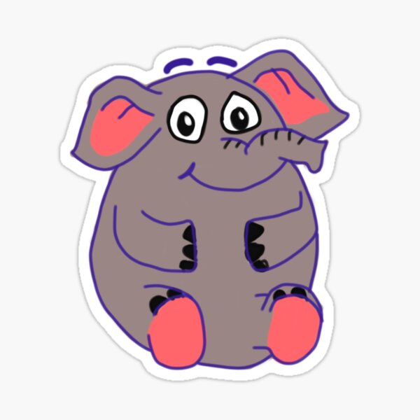 "Harold the Elephant" Sticker for Sale by KandKKrafts | Redbubble