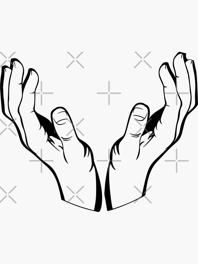 "Hands up" Sticker for Sale by mohadh | Redbubble