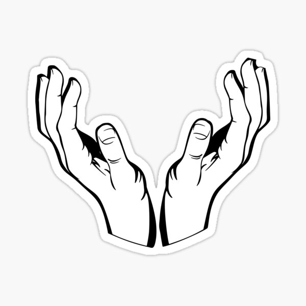 "Hands up" Sticker for Sale by mohadh | Redbubble