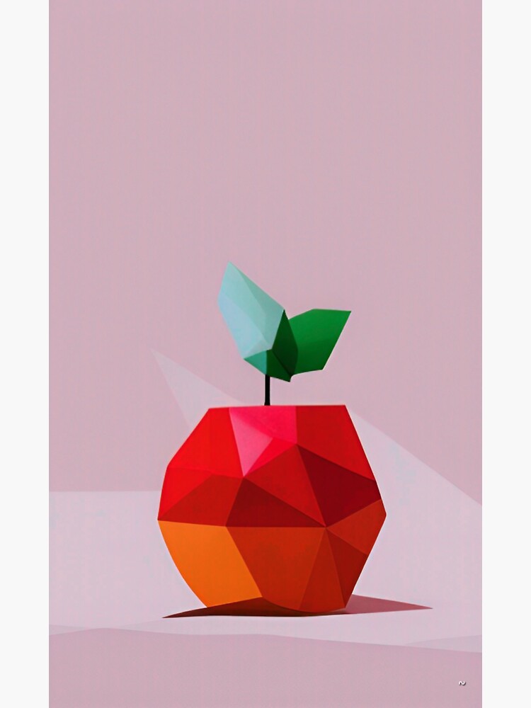 "Polygon Apple" Sticker for Sale by AstraLowelle | Redbubble