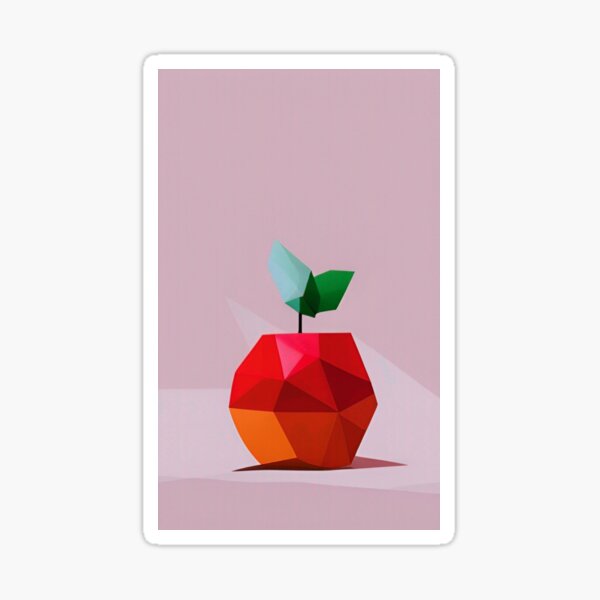 "Polygon Apple" Sticker for Sale by AstraLowelle | Redbubble