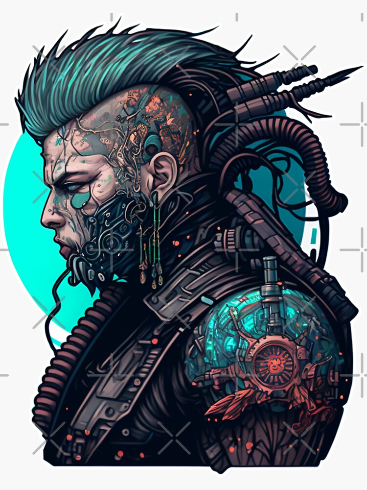 "SwordSpeed Cyberpunk Futuristic Stickers" Sticker for Sale by ...