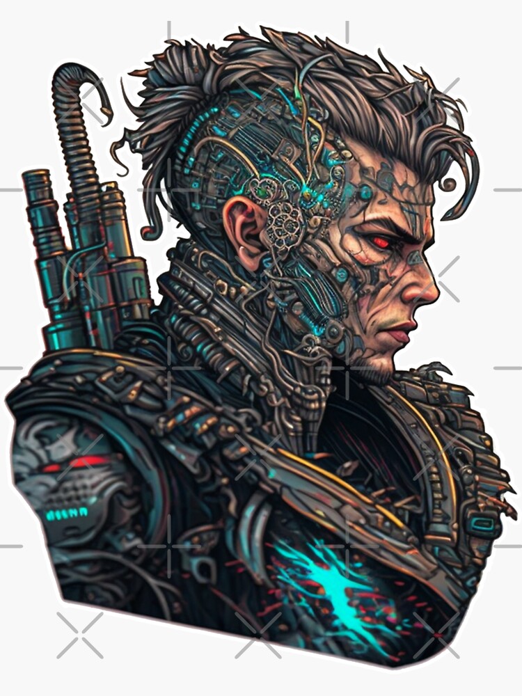 "SwordSpeed Cyberpunk Futuristic Stickers" Sticker for Sale by ...