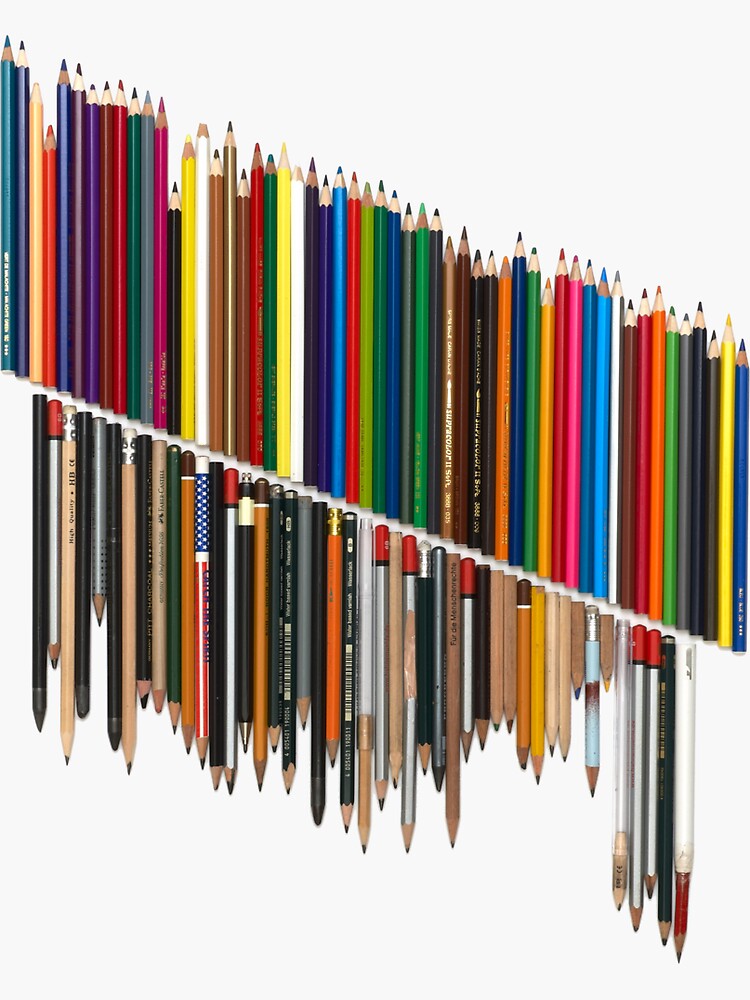 "colored pencils" Sticker for Sale by cumindesign | Redbubble