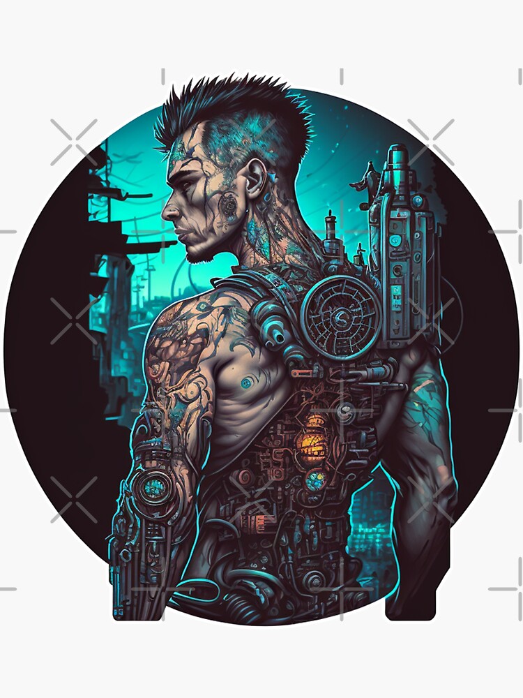 "SwordSpeed Cyberpunk Futuristic Stickers" Sticker for Sale by ...