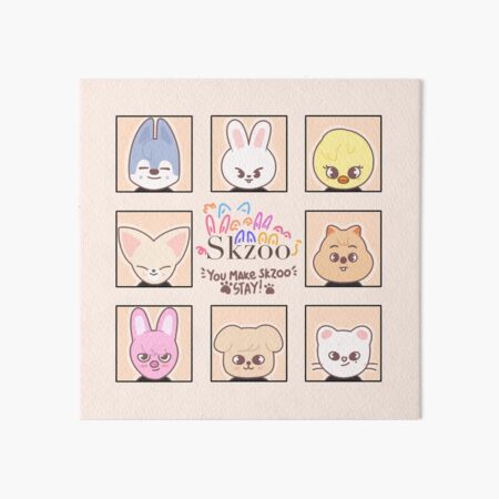 "Stray kids - skzoo" Art Board Print by MomosDrawing | Redbubble