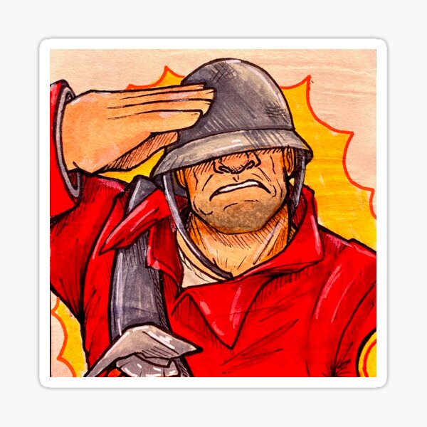 "Soldier (traditional)" Sticker for Sale by Skyseeker-Art | Redbubble