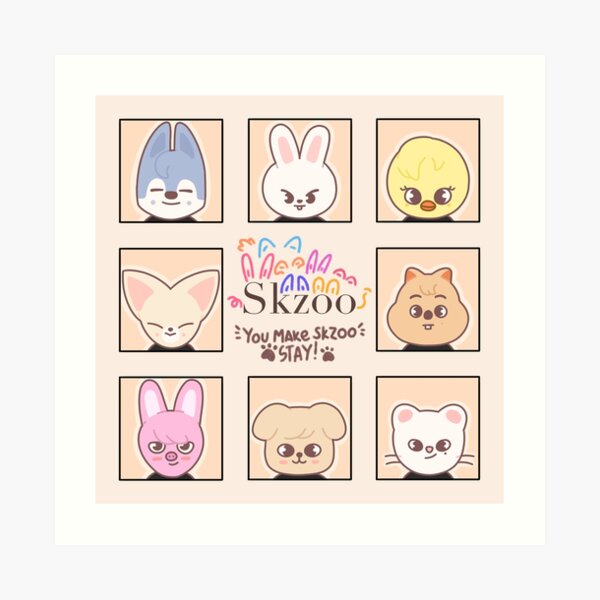 "Stray kids - skzoo" Art Print by MomosDrawing | Redbubble