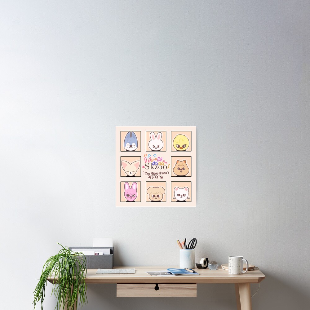 "Stray kids - skzoo" Art Board Print by MomosDrawing | Redbubble