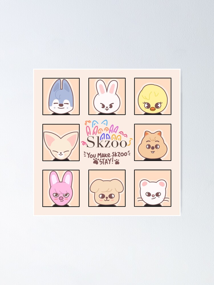 "Stray kids - skzoo" Poster by MomosDrawing | Redbubble