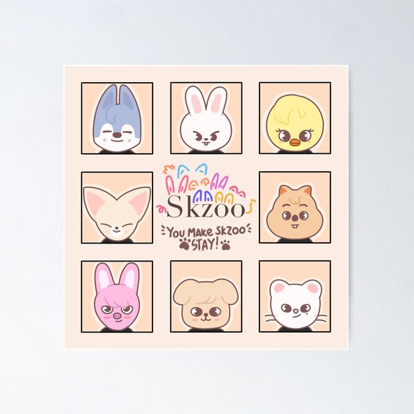 "Stray kids - skzoo" Poster by MomosDrawing | Redbubble
