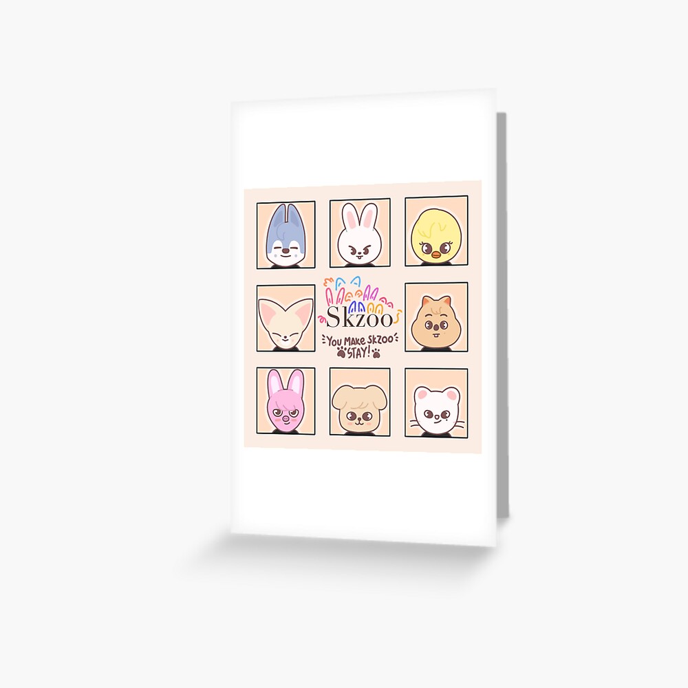 "Stray kids - skzoo" Greeting Card for Sale by MomosDrawing | Redbubble