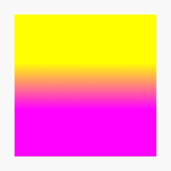 "Neon Yellow and Bright Hot Pink Ombré Shade Color Fade" Photographic ...