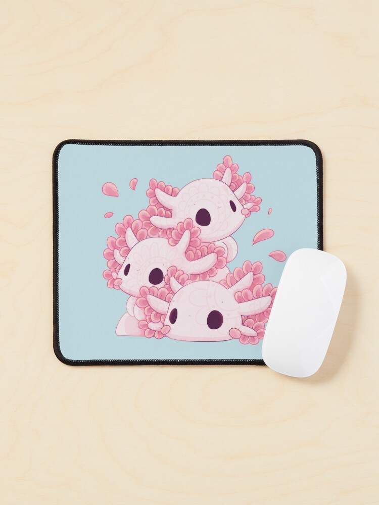 "Cute Axolotl Chibi Stack" Mouse Pad for Sale by evybenita | Redbubble