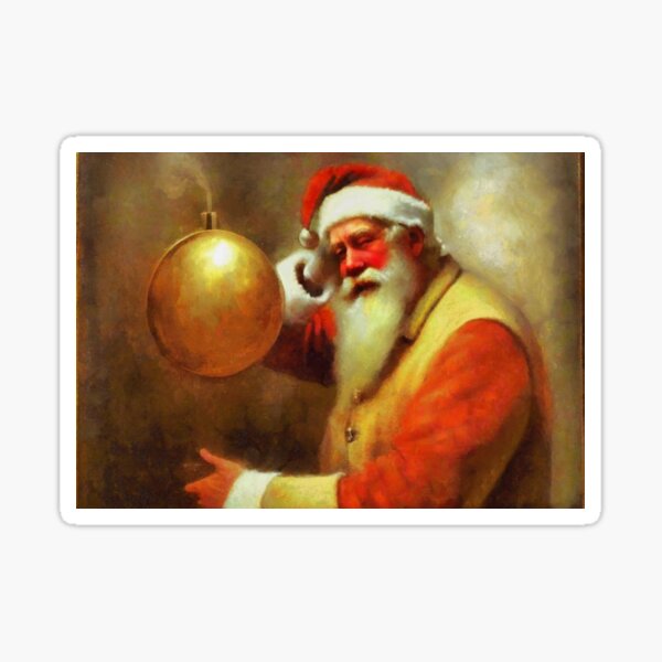 "Father Christmas" Sticker for Sale by ONE-ART | Redbubble