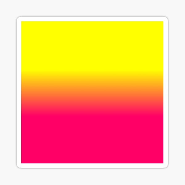 "Neon Pink and Neon Yellow Ombré Shade Color Fade" Sticker for Sale by ...
