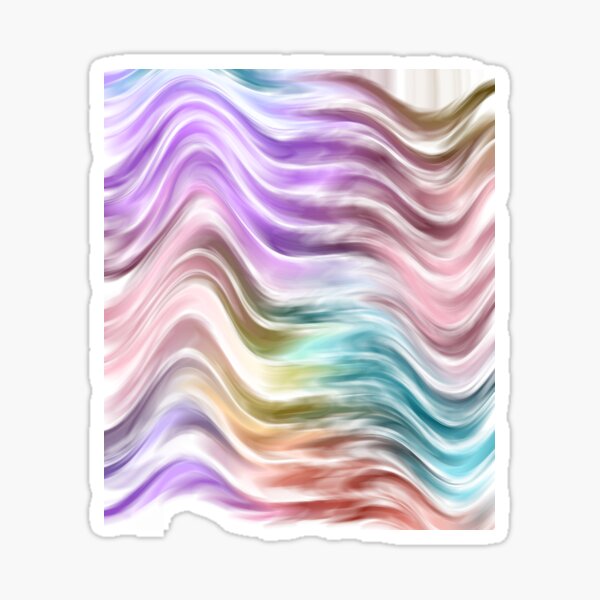 "Colourful Sound Wave motion " Sticker for Sale by TipTopTapo | Redbubble