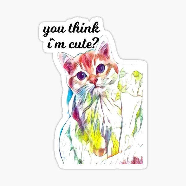 "Am I Cute? cute sticker, cute snap sticker, cute sticker ideas, cute ...