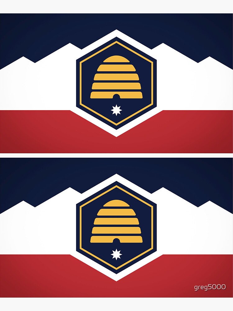 "New Utah State Flag 2022 2023 -- Two Flag set" Sticker for Sale by ...