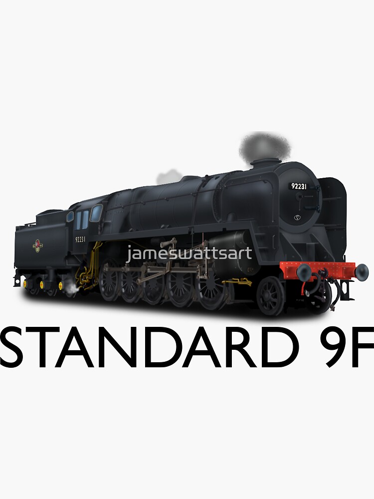"BR Standard Class 9F" Sticker for Sale by jameswattsart | Redbubble
