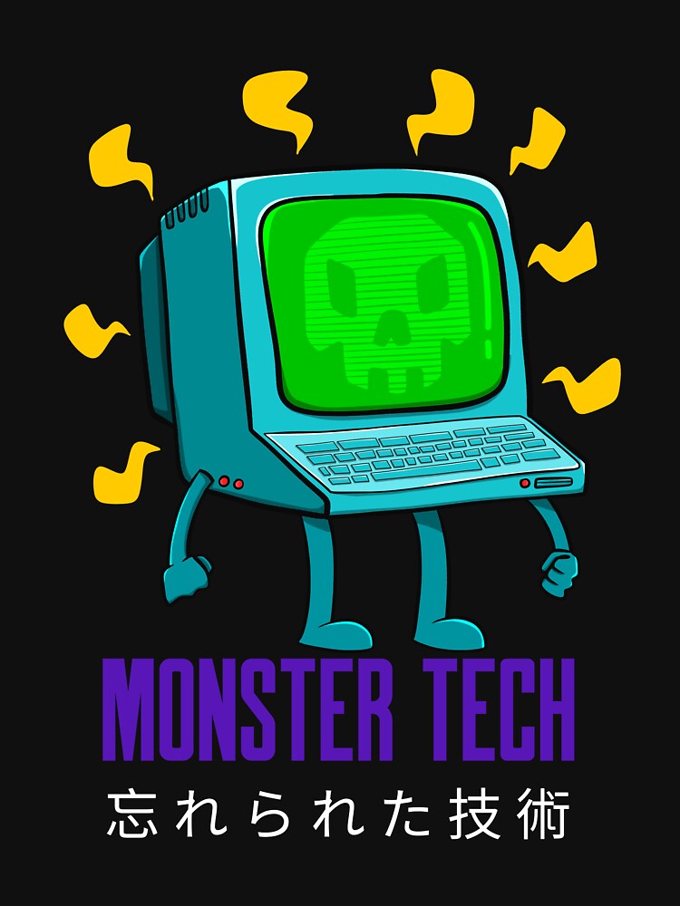 "Funny monster tech" T-shirt for Sale by ImaginarStore | Redbubble ...