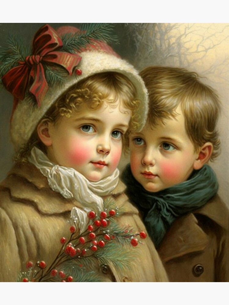 "Vintage Victorian Christmas" Poster for Sale by faewildlingart | Redbubble