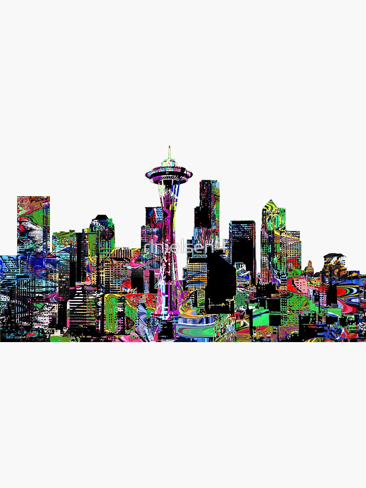 "Seattle in graffiti " Sticker for Sale by rlnielsen4 | Redbubble