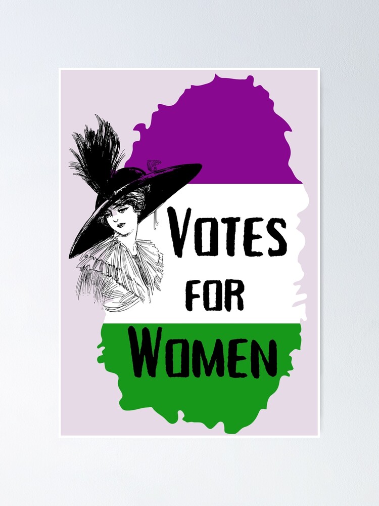 "Votes For Women Suffragettes Slogan Suffragette Colours" Poster for ...