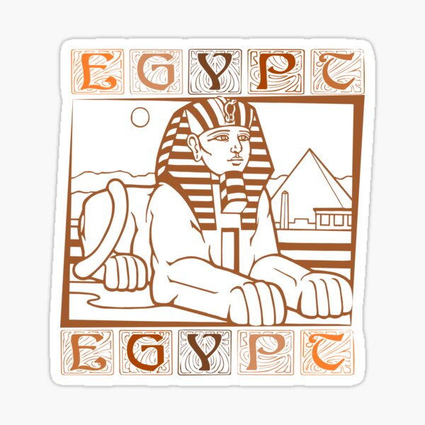 "THE SPHINX OF EGYPT" Sticker for Sale by ZeZoDesign | Redbubble