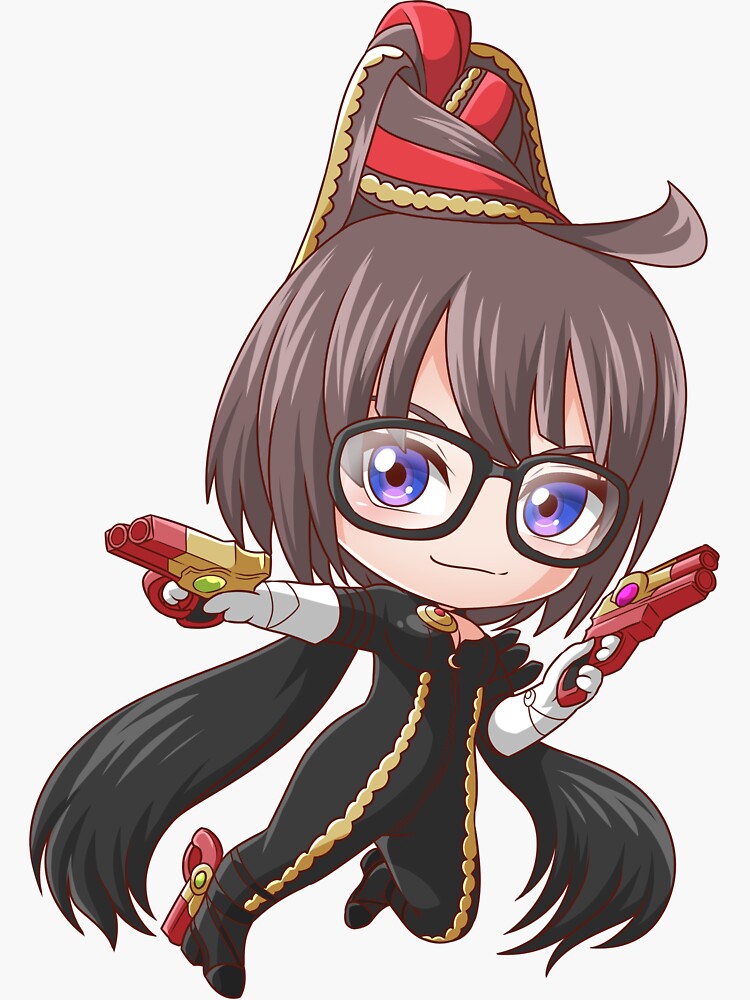 "Bayonetta Cosplay Chibi" Sticker for Sale by QueenShojo | Redbubble