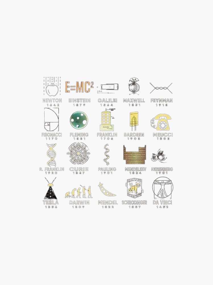 "Science timeline " Sticker for Sale by THE-TFG | Redbubble