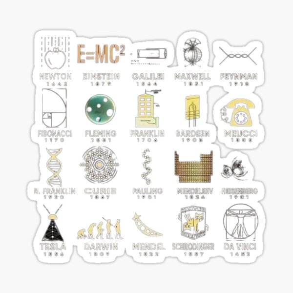 "Science timeline " Sticker for Sale by THE-TFG | Redbubble