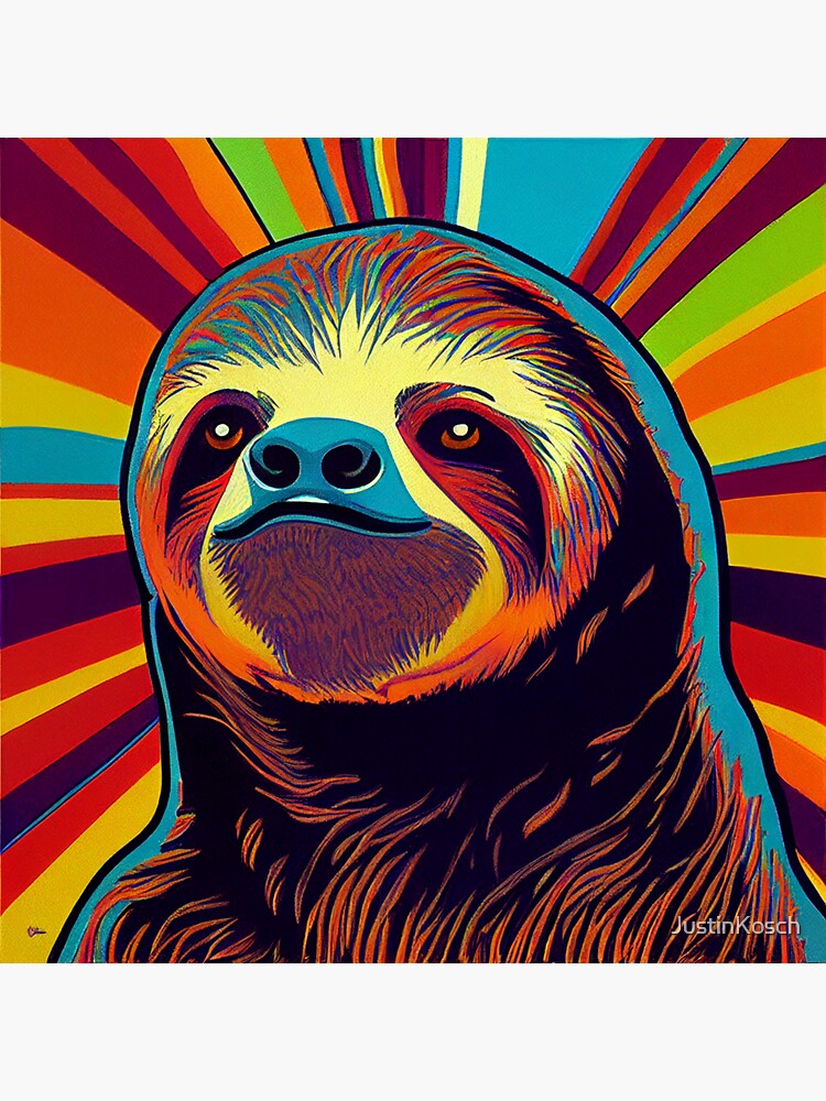 "Bold Sloth" Sticker for Sale by JustinKosch | Redbubble
