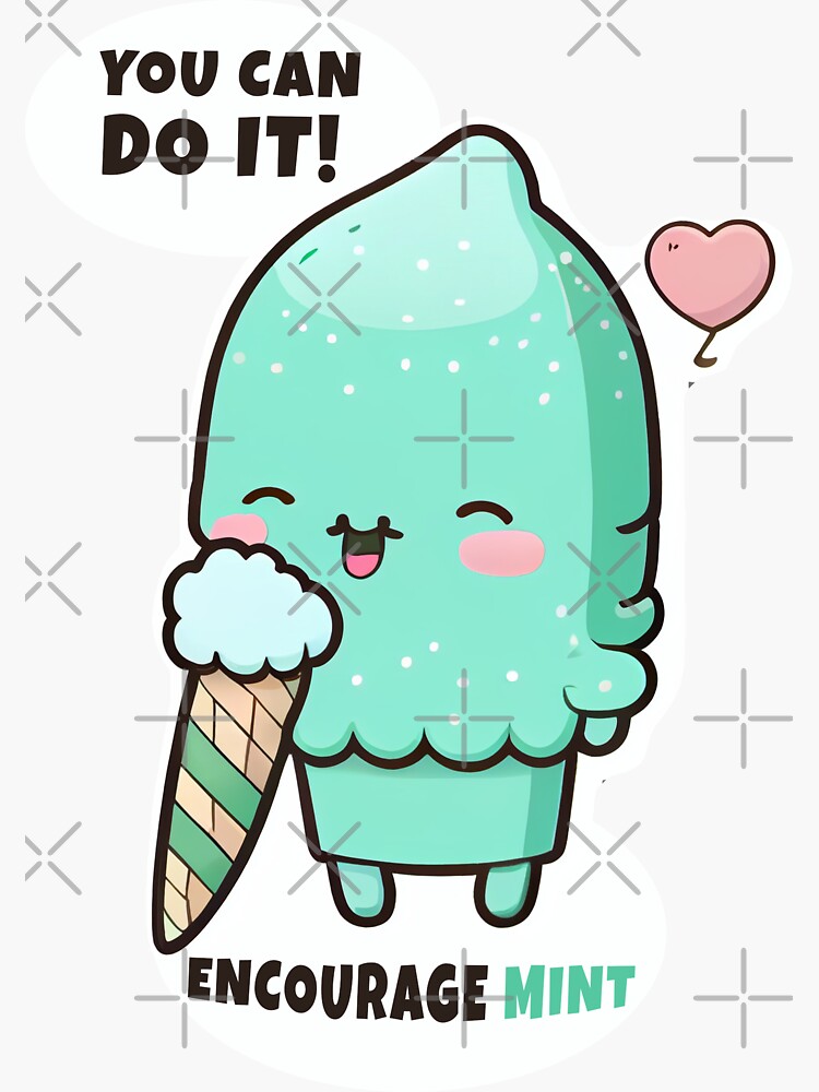 "Encourage Mint" Sticker for Sale by JigglePeek | Redbubble