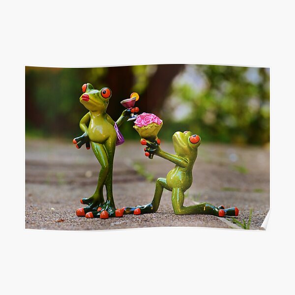 "Froggy Marriage - Funny Frog Love Meme" Poster for Sale by Homely ...