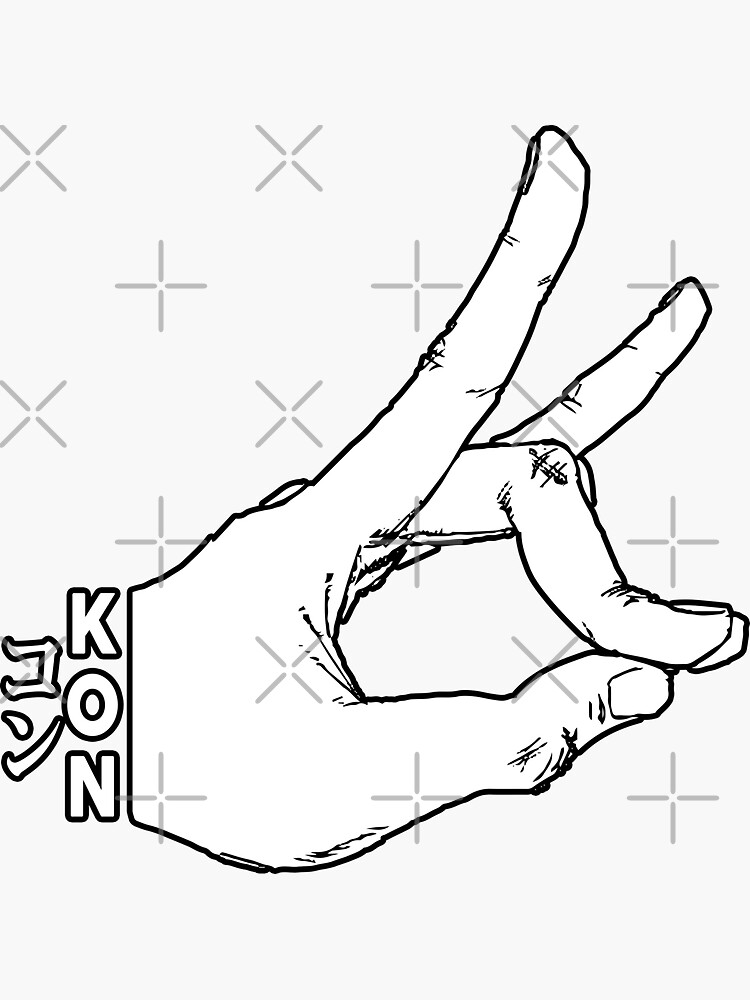 "Kon Hand sign" Sticker for Sale by KamkamVI | Redbubble