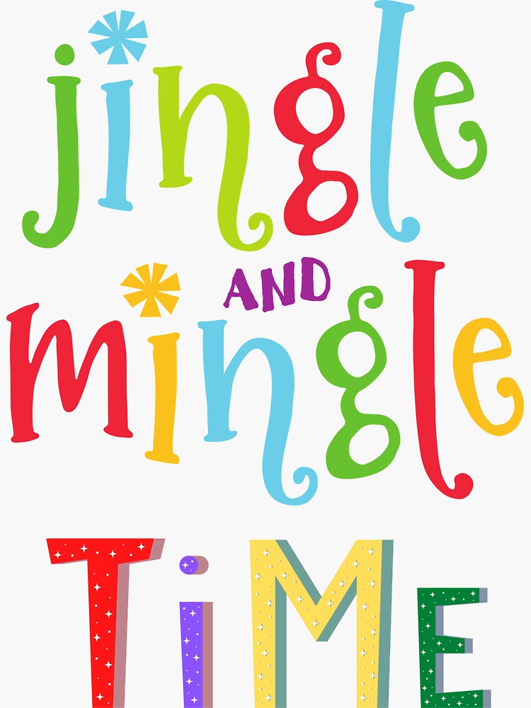 "Funny Christmas party jingle and mingle time " Sticker for Sale by ...