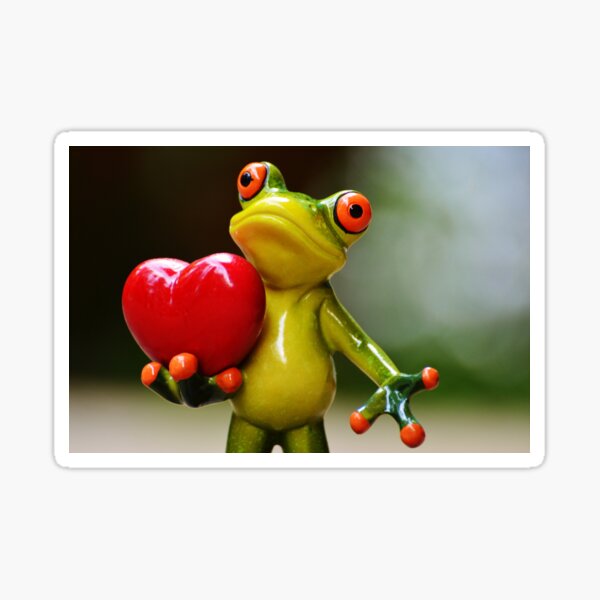 "Froggy Love - Funny Frog Love Meme" Sticker for Sale by Homely-Prints ...