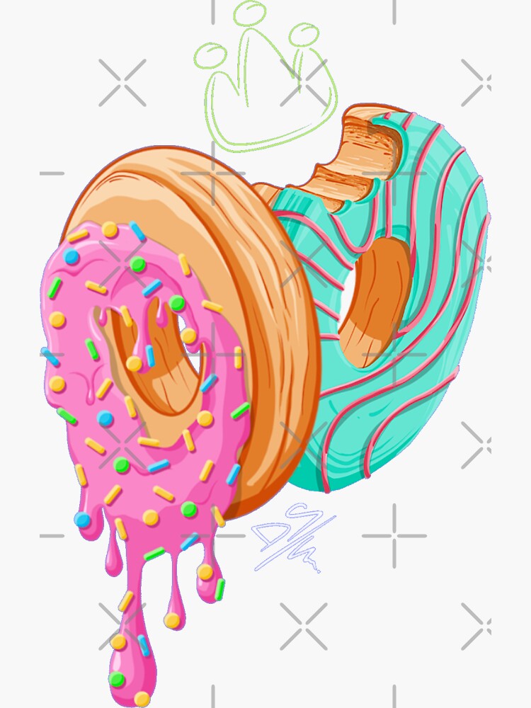 "Be nuts be donuts " Sticker for Sale by DSSDesign | Redbubble