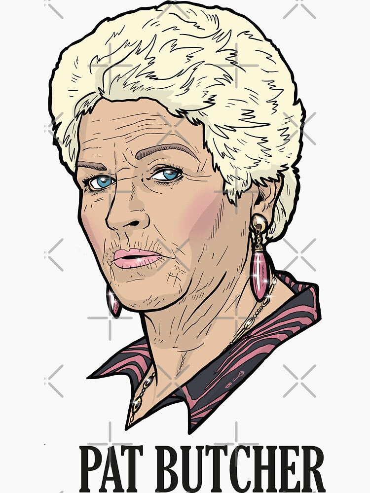 "Pat Butcher Portrait" Sticker for Sale by FunnehGacha | Redbubble