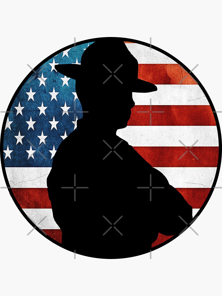 "DRILL SERGEANT FLAG" Sticker for Sale by WINWARINK | Redbubble