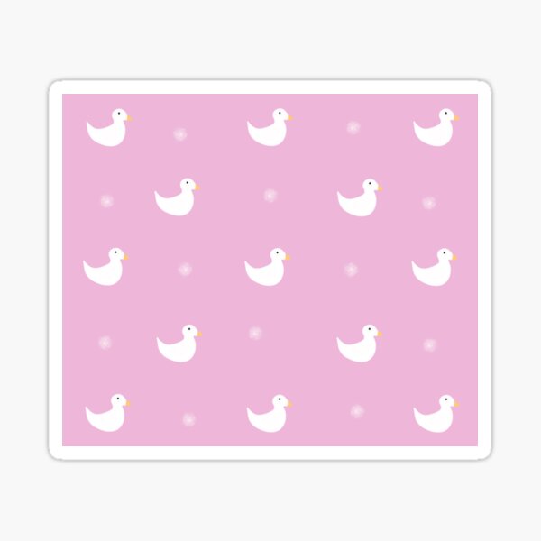 "Quacky Cutie Ducky (Pastel Pink Shade with Soft Dots) " Sticker for ...