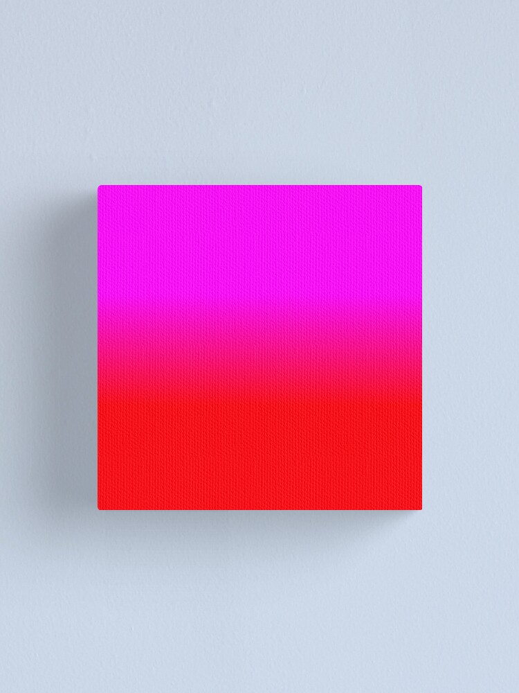 "Neon Red Fire and Hot Pink Ombre Shade Color Fade" Canvas Print by ...