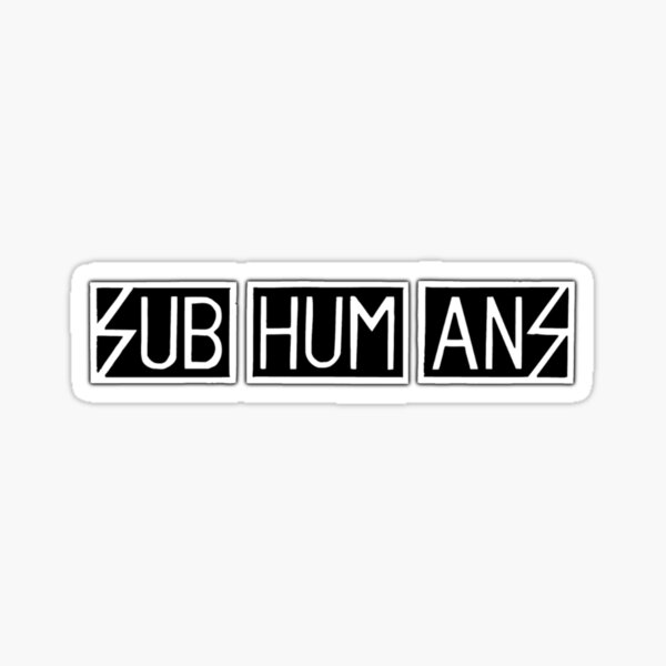 "Subhumans Logo" Sticker for Sale by GringoNation | Redbubble