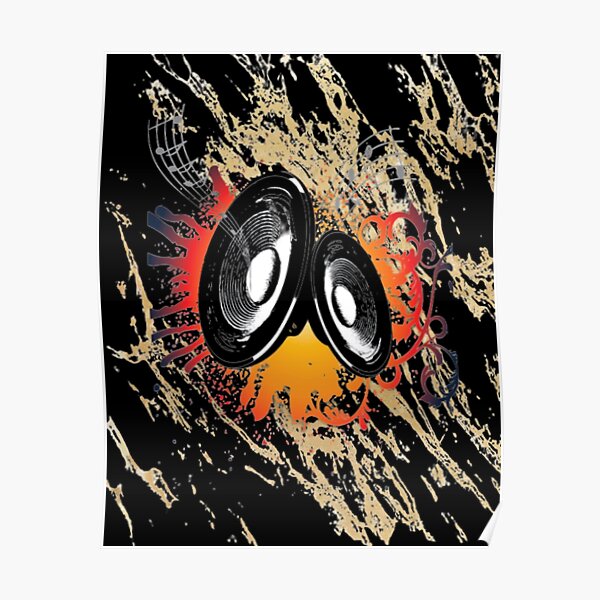 "music logo" Poster for Sale by mahmoudcrb | Redbubble