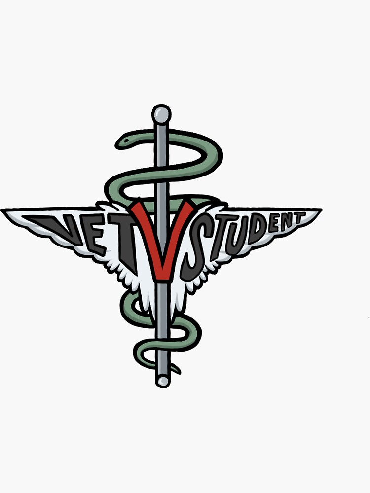 "Vet School" Sticker for Sale by dominikki | Redbubble