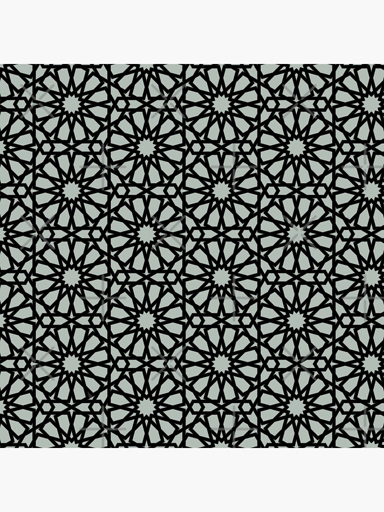 "Grey and Black Star Moroccan Star Pattern " Sticker for Sale by Islanr ...