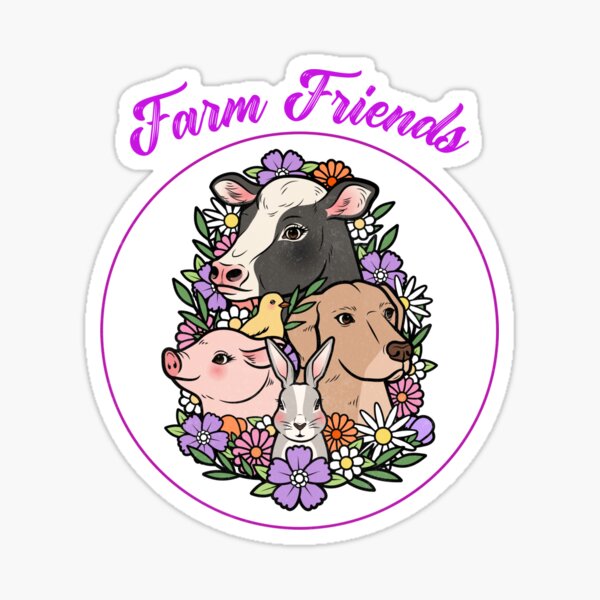 " Farm Friends Always Stick Together" Sticker for Sale by ...